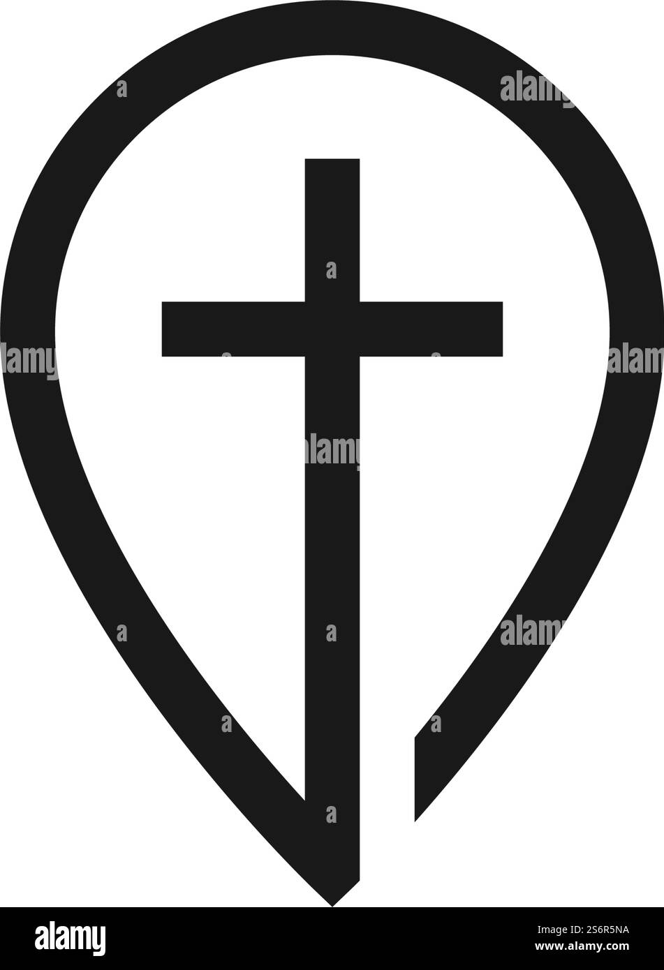 Church location logo vector ilustration template Stock Vector Image ...