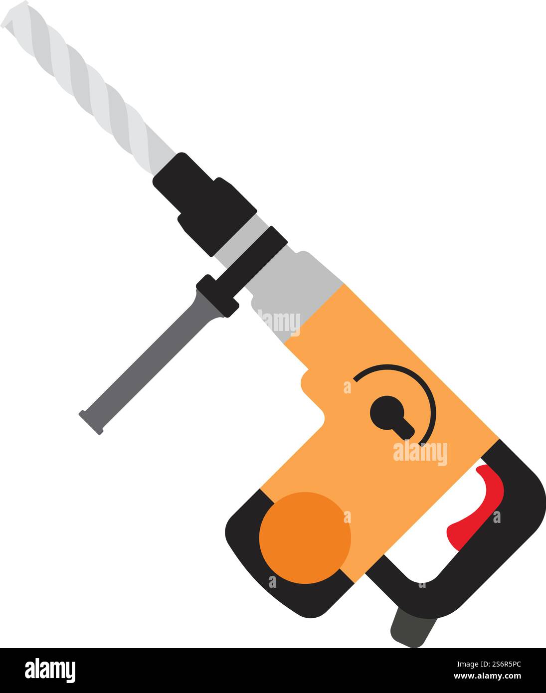Icon Of Electric Perforator. Flat Color Design. Vector Illustration ...
