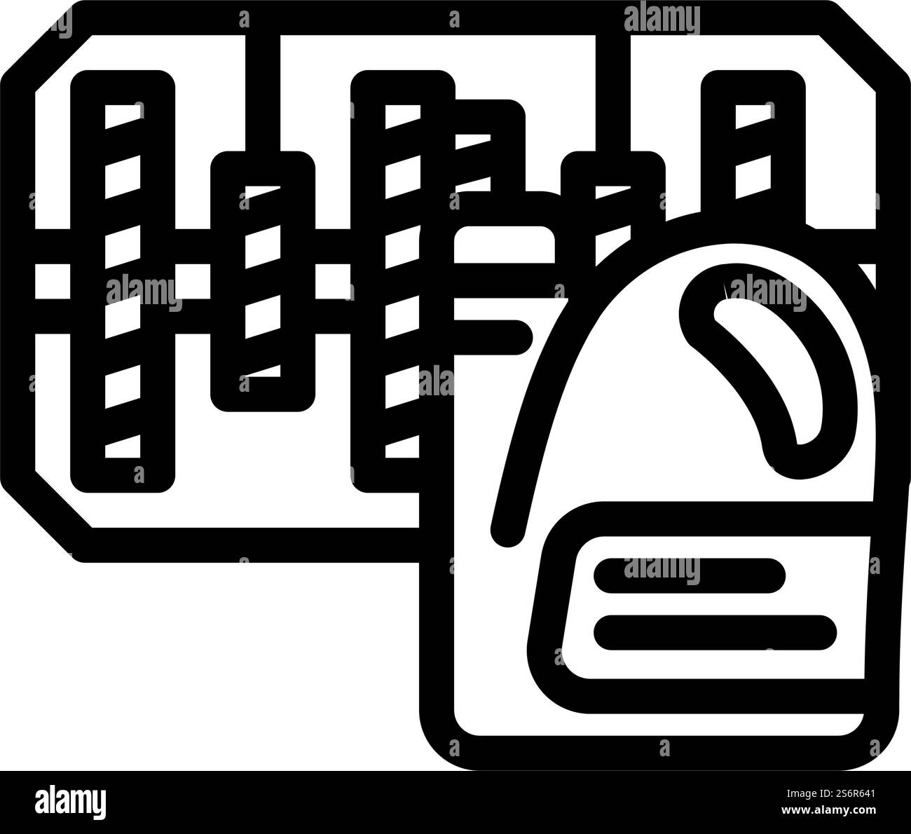 changing oil in gearbox line icon vector. changing oil in gearbox sign ...