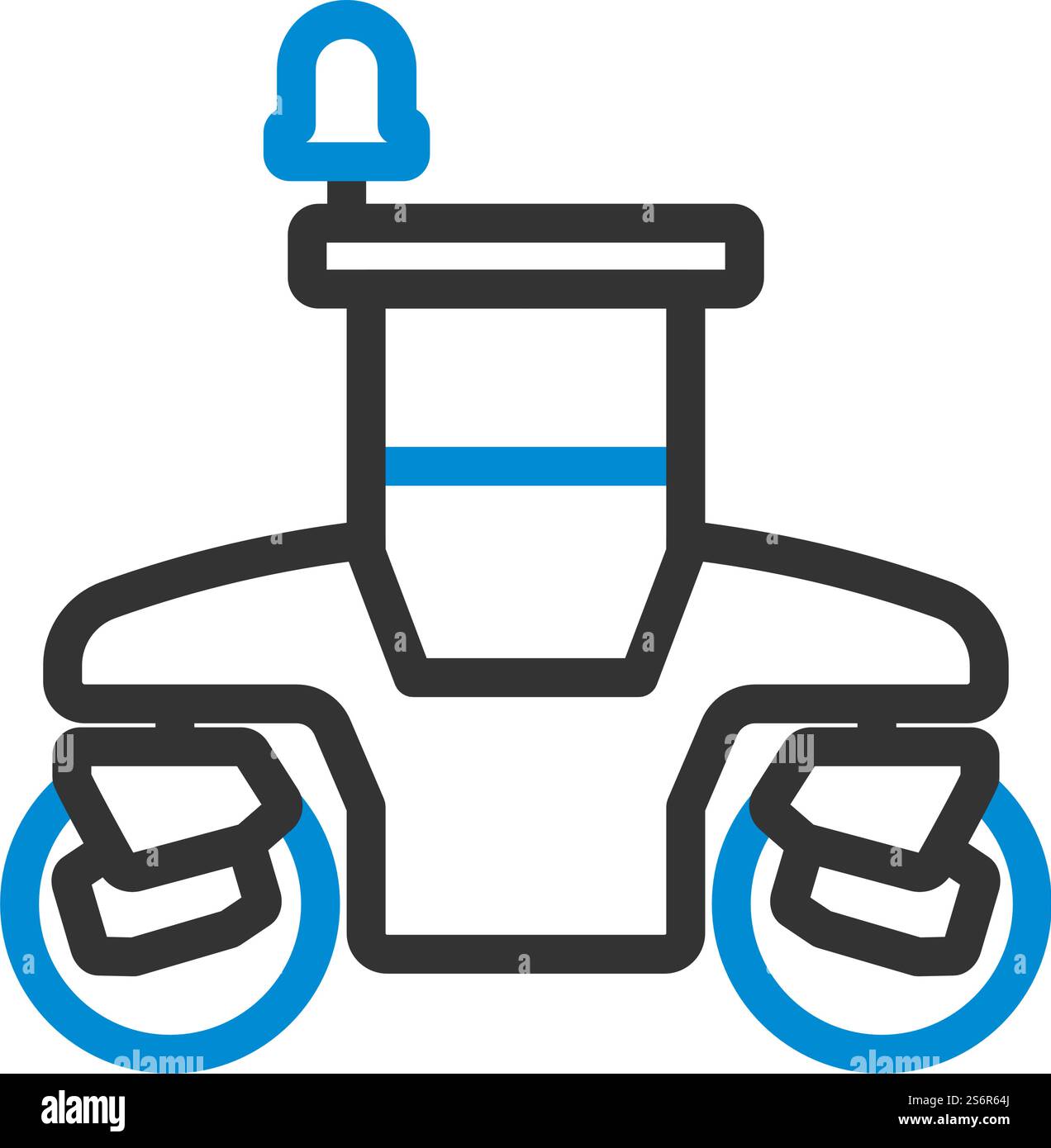 Icon Of Road Roller. Editable Bold Outline With Color Fill Design ...