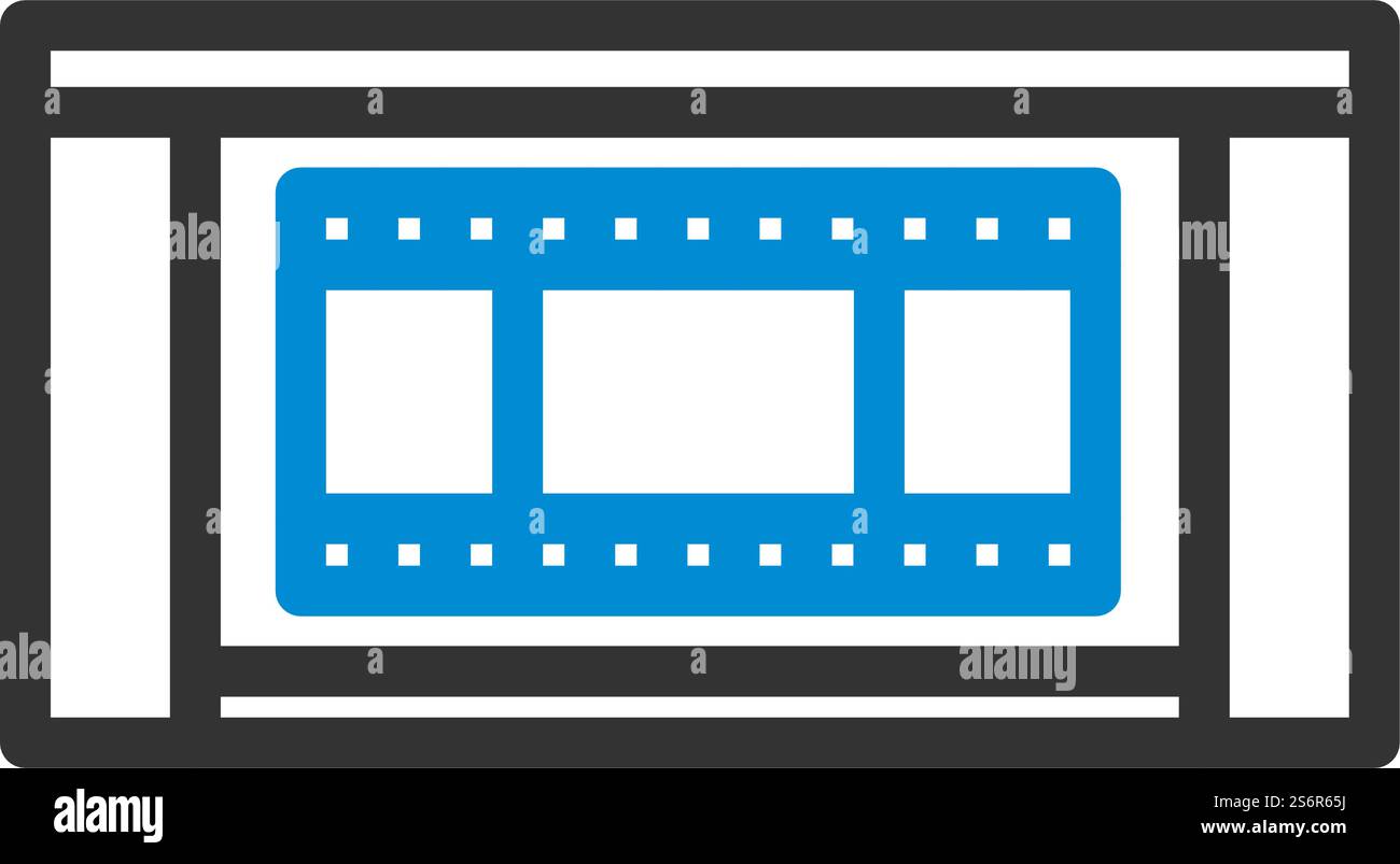 Cinema Theater Auditorium Icon. Editable Bold Outline With Color Fill ...