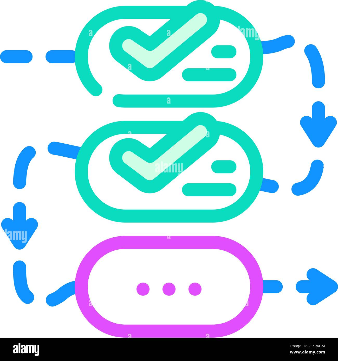 process of compliance color icon vector. process of compliance sign ...