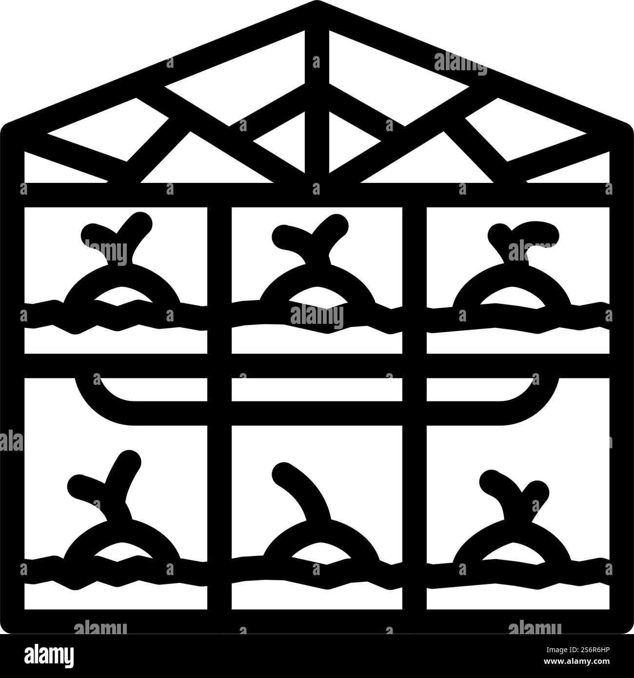 greenhouse farmland construction line icon vector. greenhouse farmland ...