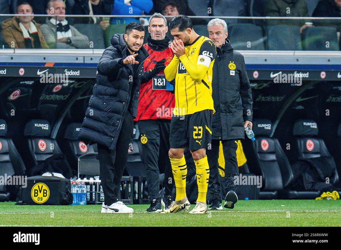 Frankfurt, Deutschland. 17th Jan, 2025. 17.01.2025, Eintracht Frankfurt vs. Borussia Dortmund, 1 ...