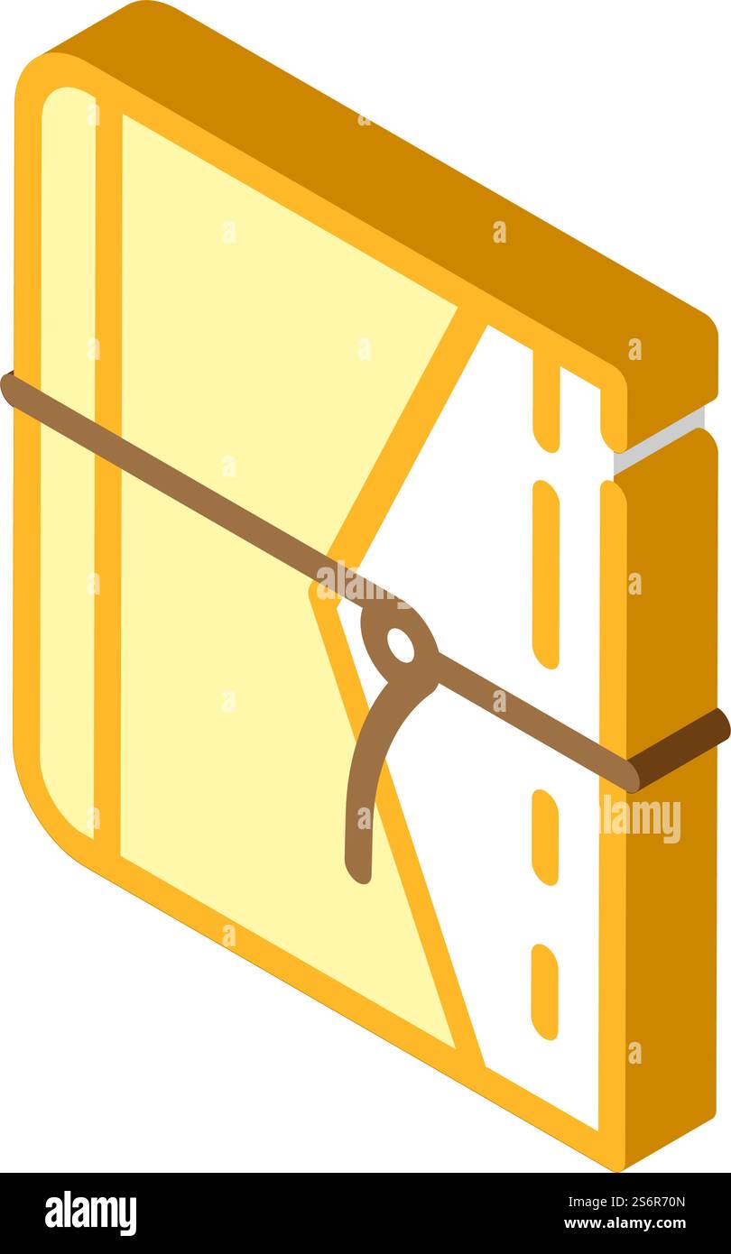 diary with string isometric icon vector. diary with string sign ...