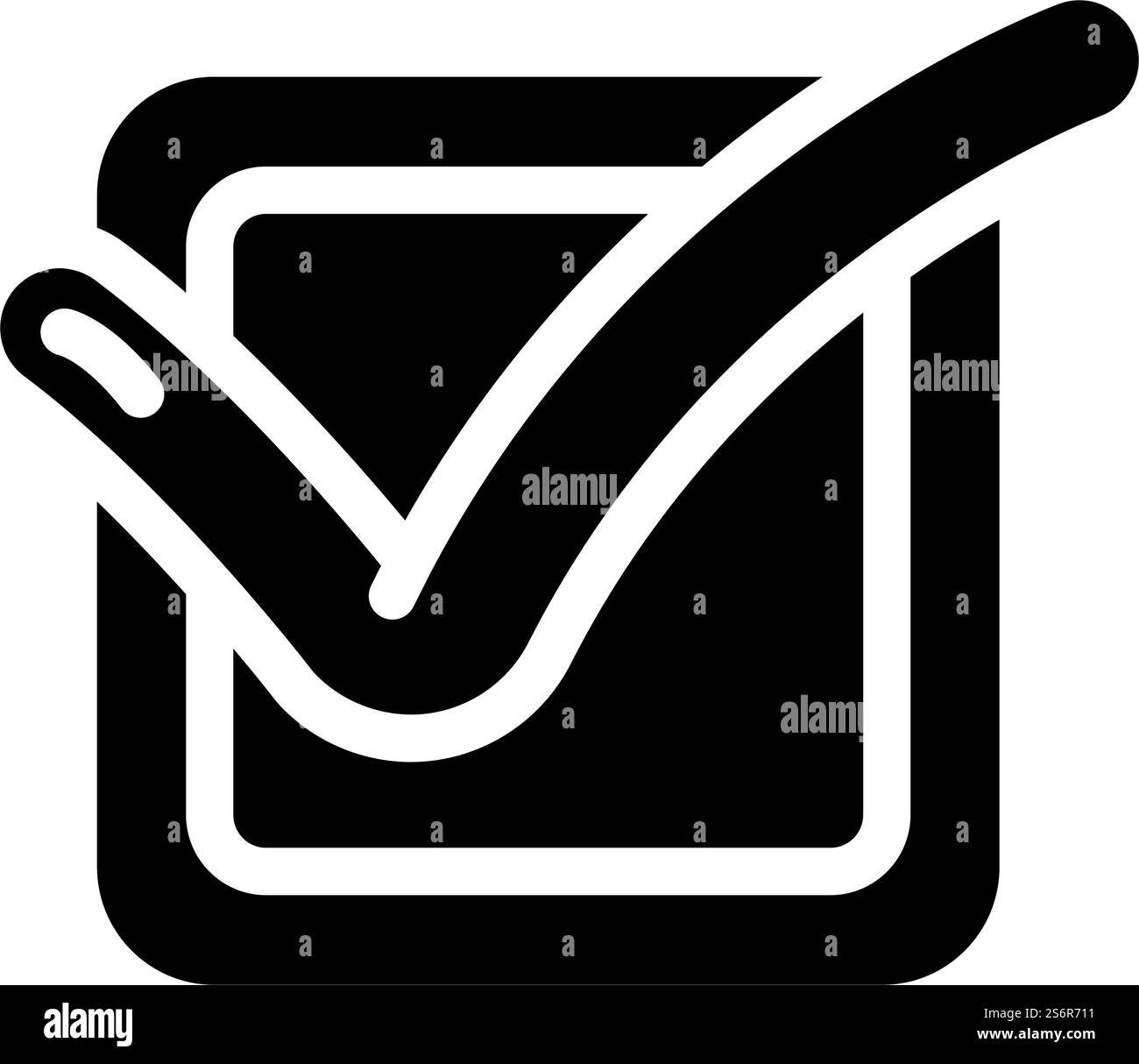 check file glyph icon vector. check file sign. isolated contour symbol ...