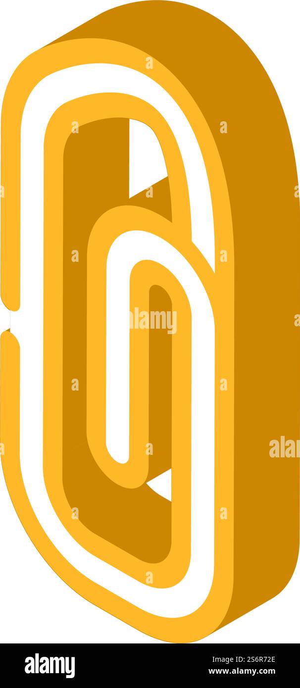 Attach File Isometric Icon Vector Attach File Sign Isolated Symbol