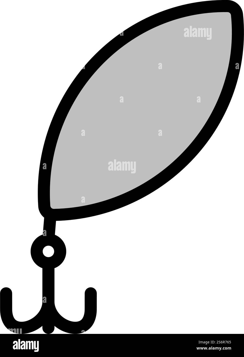 Fishing Spoon Icon. Editable Bold Outline With Color Fill Design ...