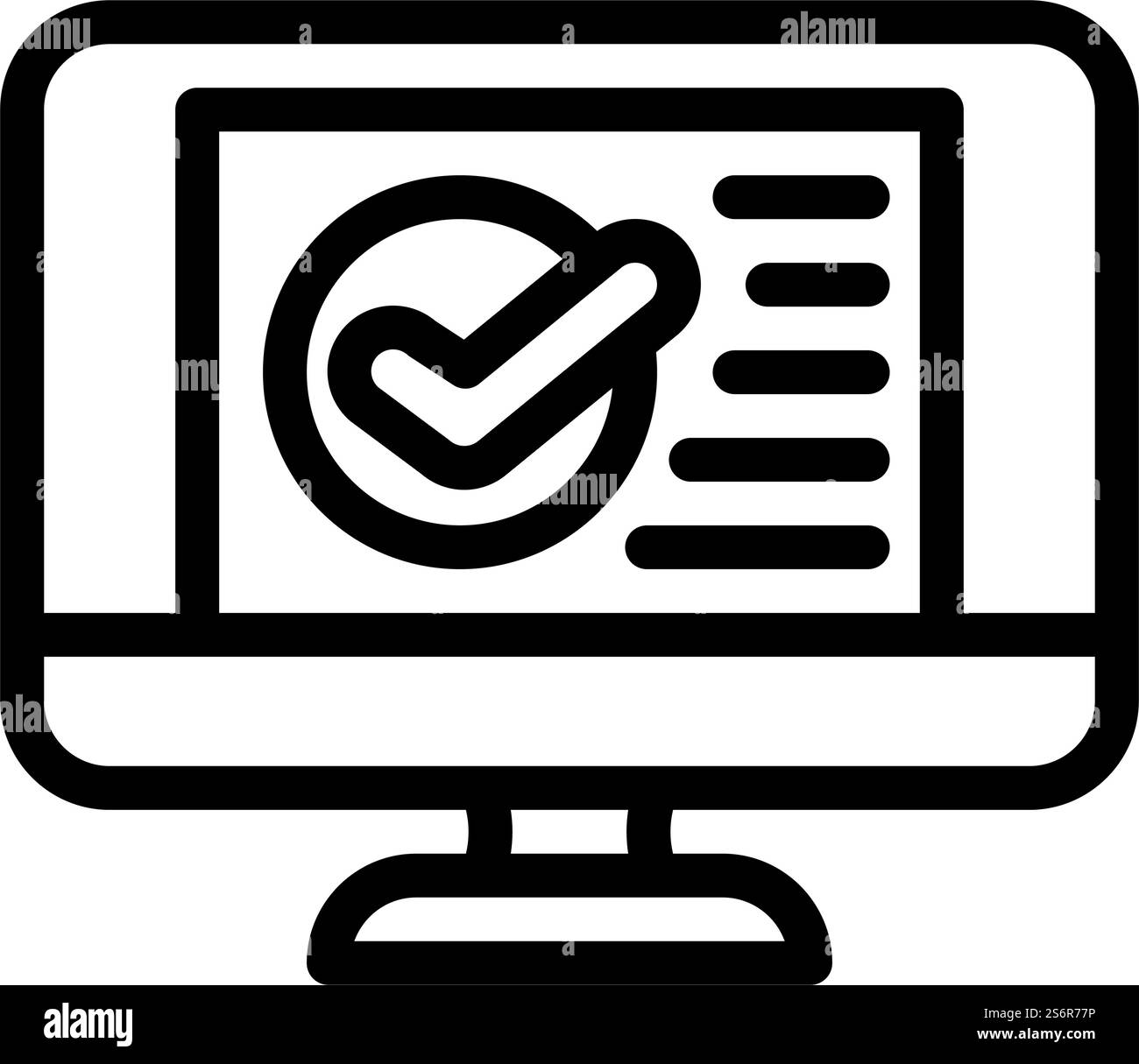 monitor digital compliance line icon vector. monitor digital compliance ...
