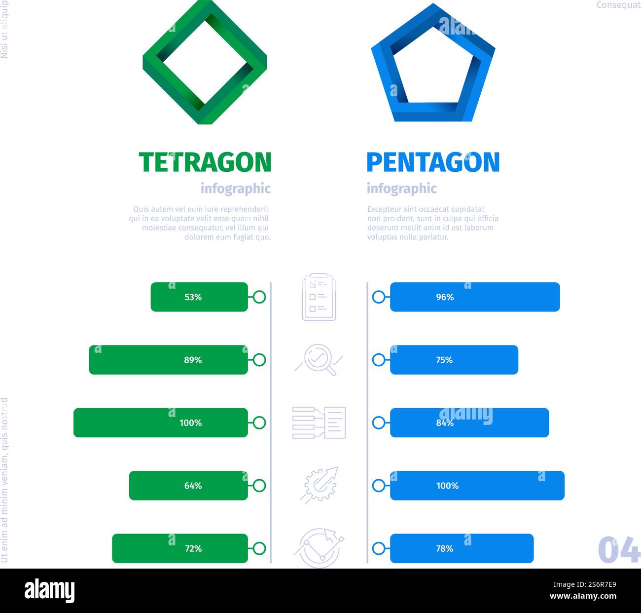 VS infographics. Comparison graph selected product choice statistics ...