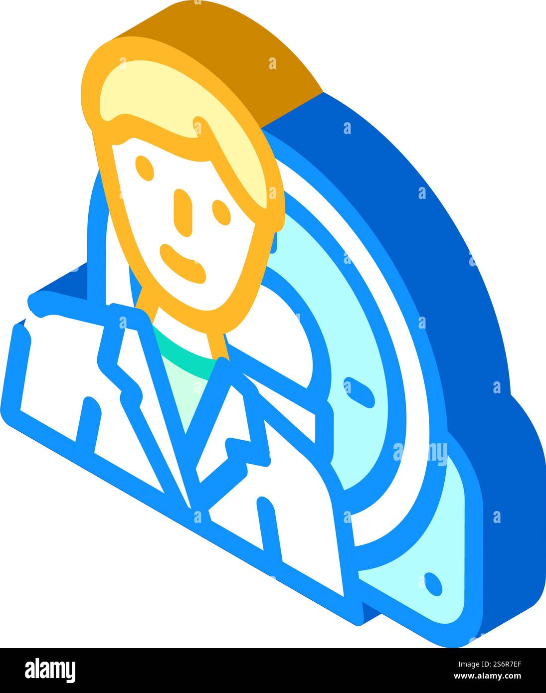 mri examination doctor isometric icon vector. mri examination doctor ...