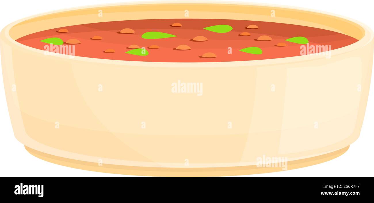 Lentil soup icon cartoon vector. Lentil bowl soup. Vegetable bean food ...