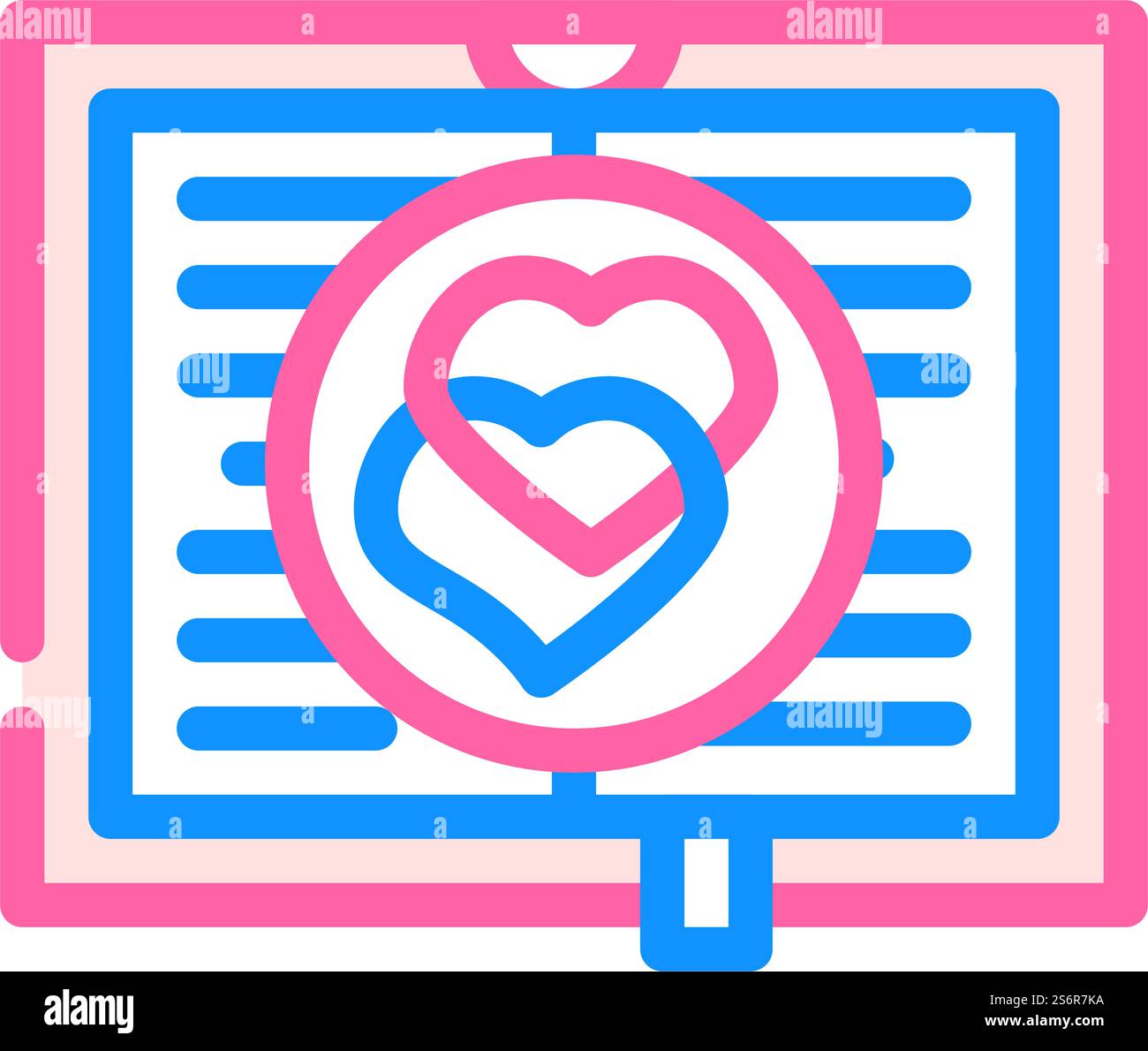 romance literature color icon vector. romance literature sign. isolated ...