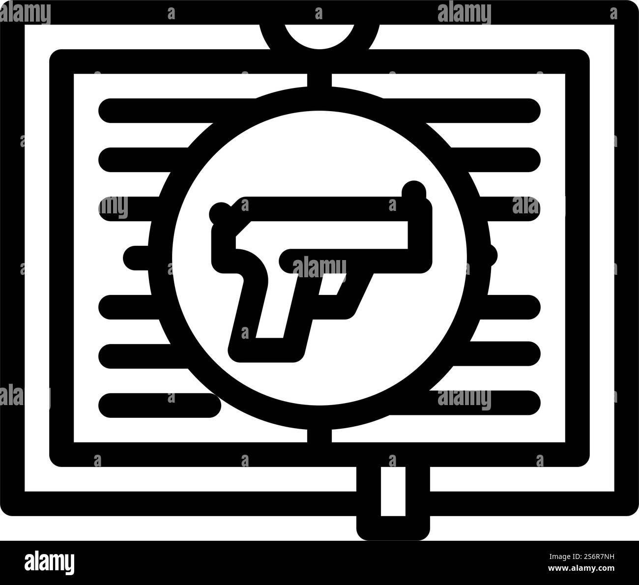 crime literature line icon vector. crime literature sign. isolated ...