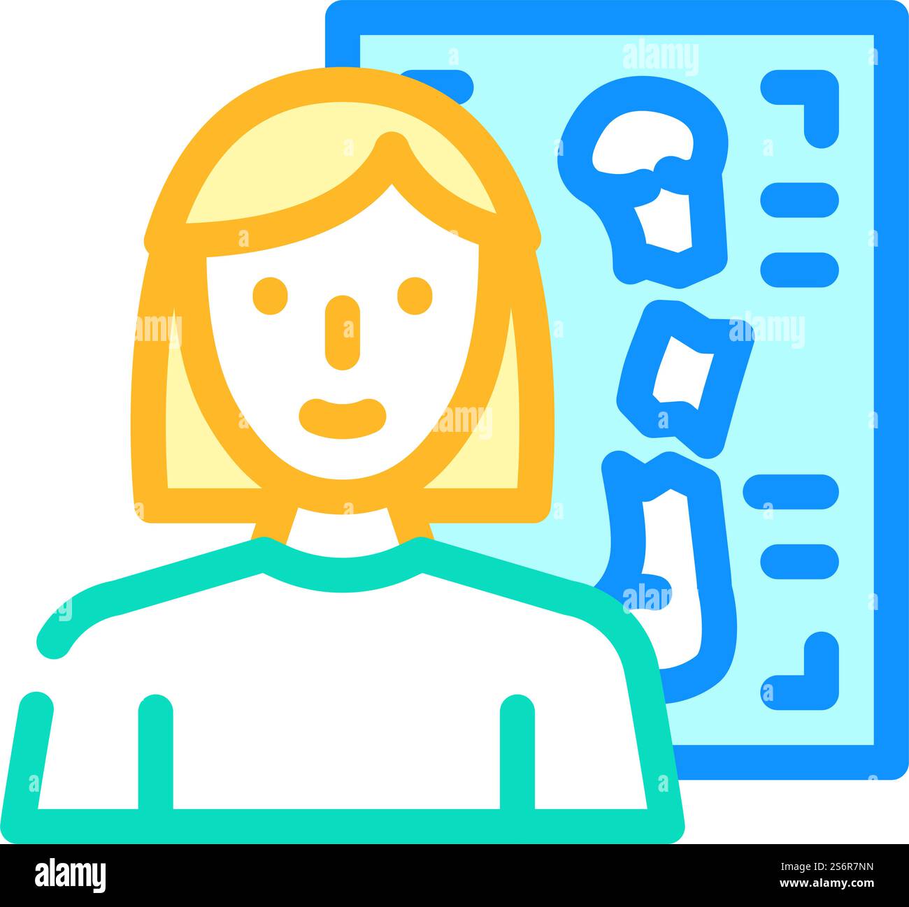 radiologist doctor color icon vector. radiologist doctor sign. isolated ...