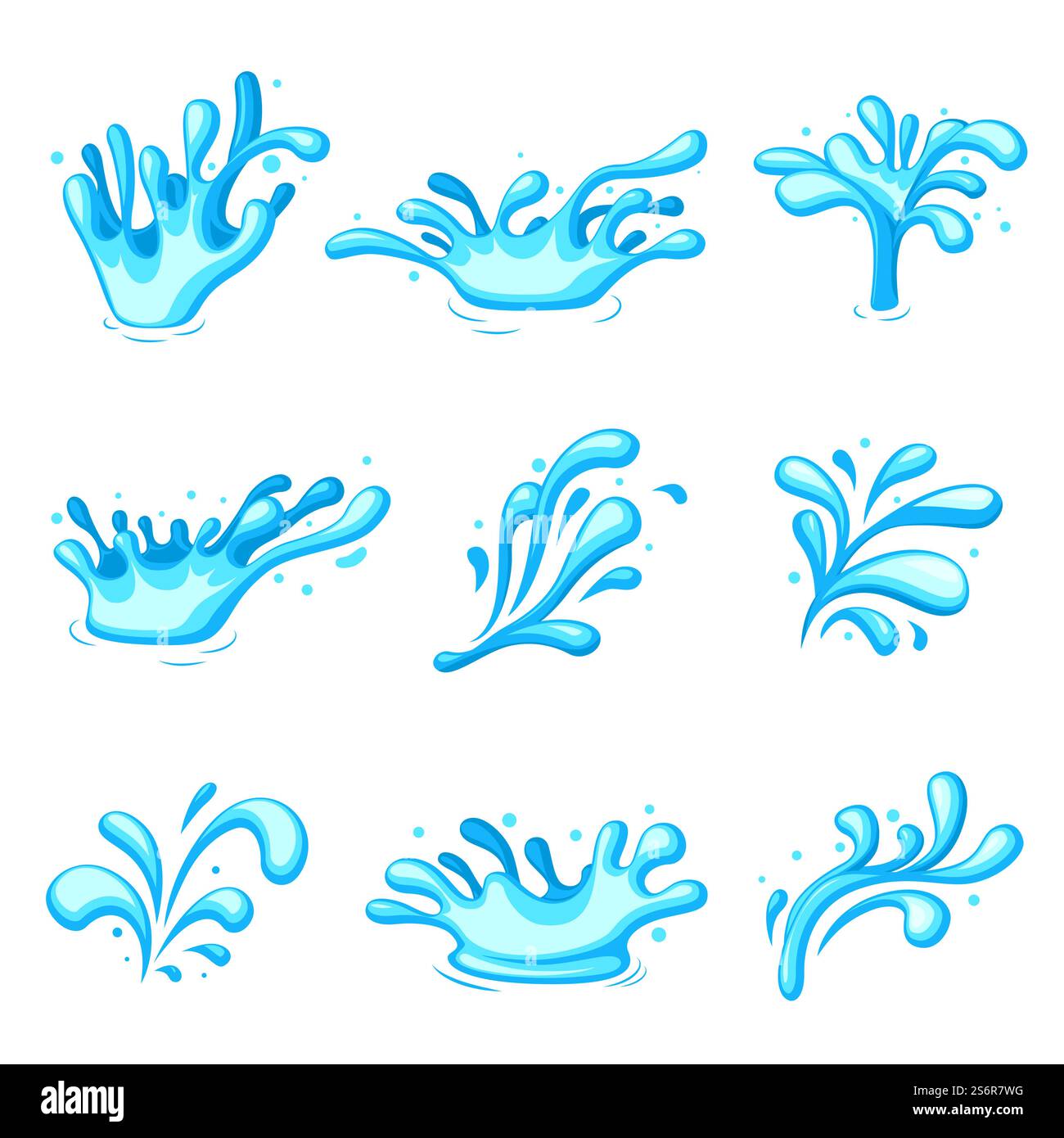 Sea water waves collection. Wave clipart, ocean flow game elements ...
