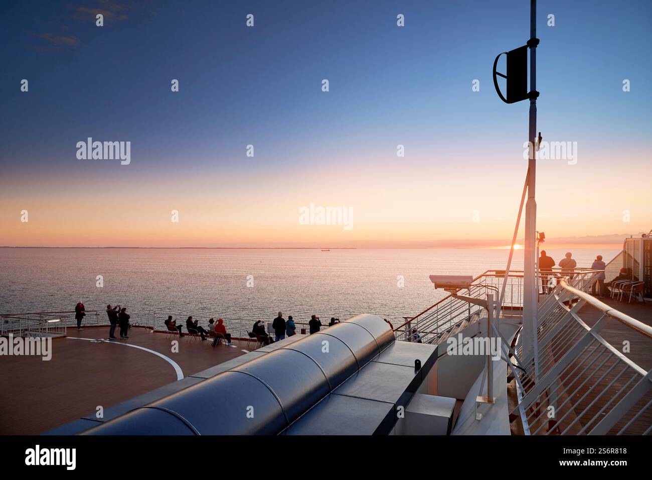 Sunset over boat on sea hi-res stock photography and images - Alamy