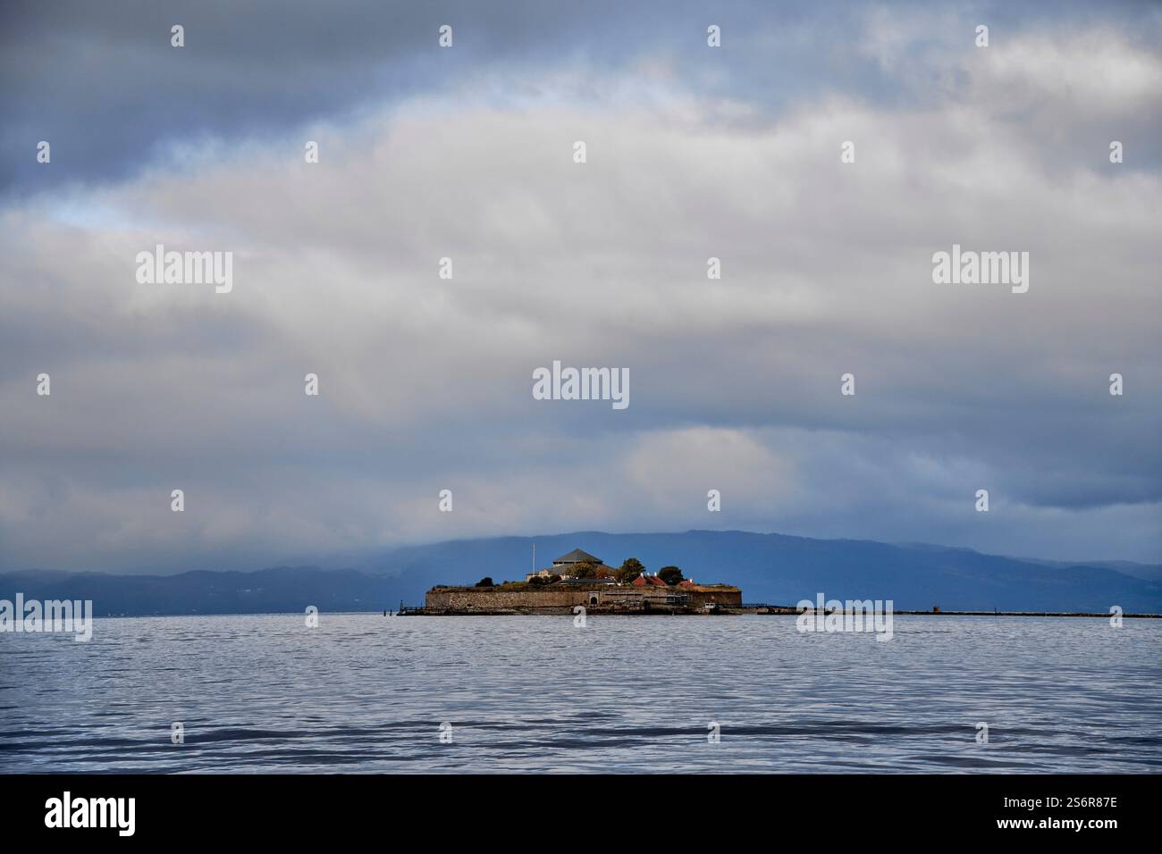 Cruise on the coast of Norway, Munkholmen Island is a sight in the ...