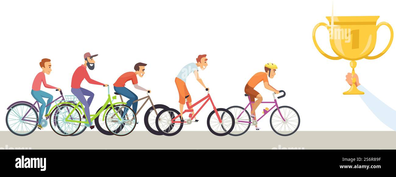 Diverse man competition men ride bicycles hi-res stock photography and ...