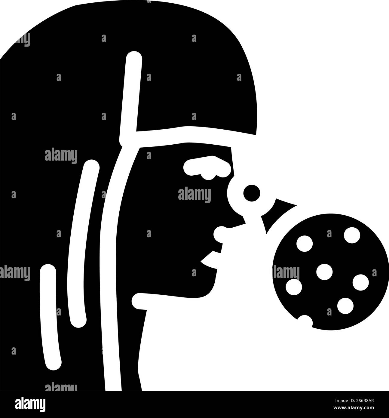 black spots on face glyph icon vector. black spots on face sign ...