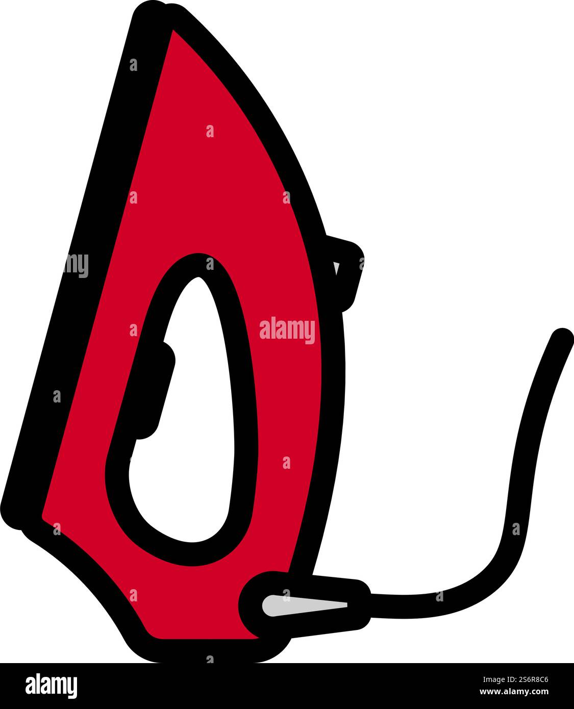 Steam Iron Icon. Editable Bold Outline With Color Fill Design. Vector ...