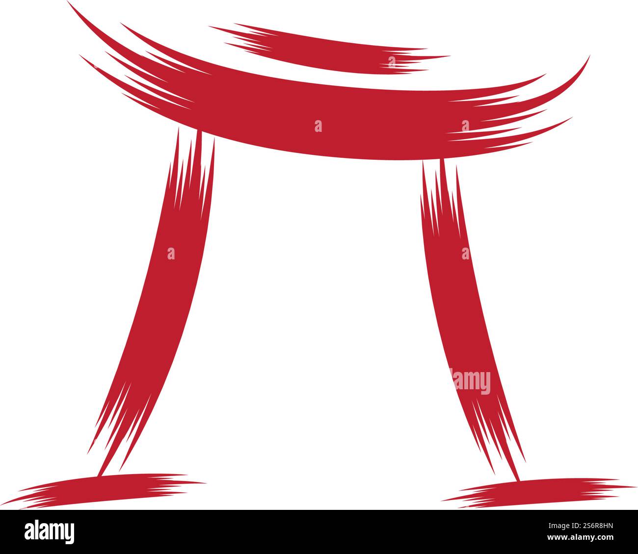 Red wooden gate Cut Out Stock Images & Pictures - Alamy