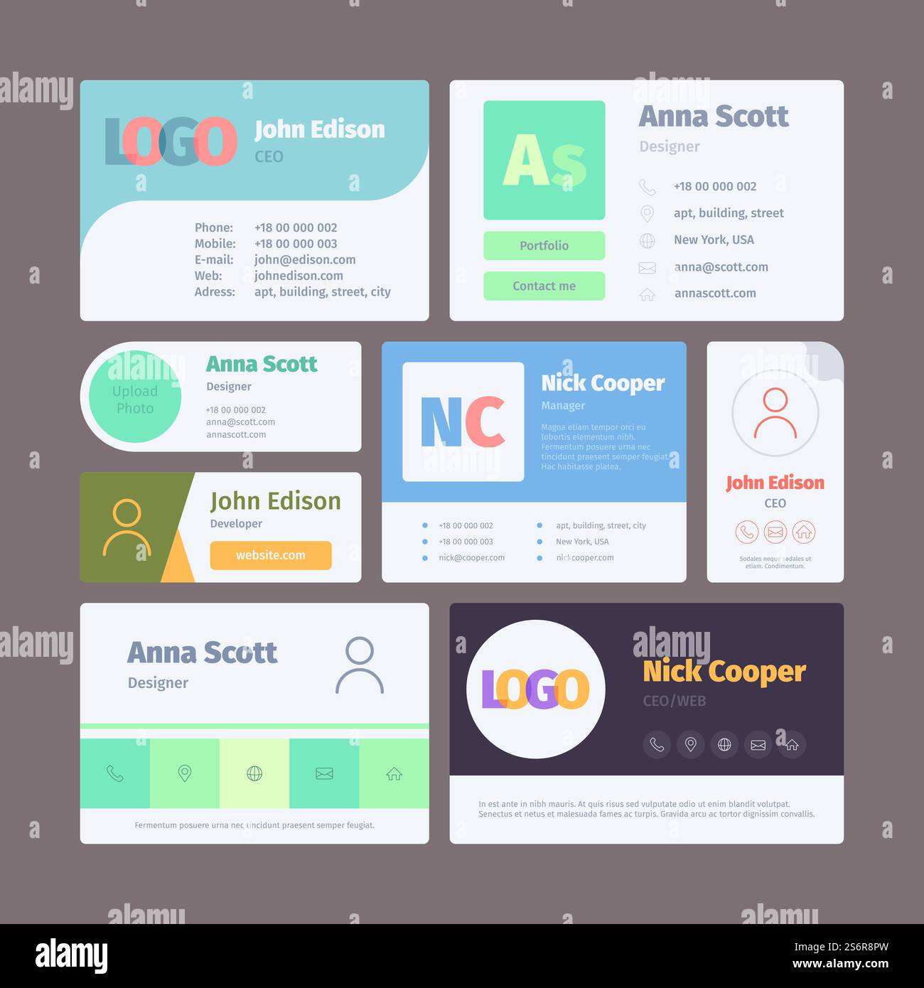 Email signature. Web ui template for emailing modern professional web ...