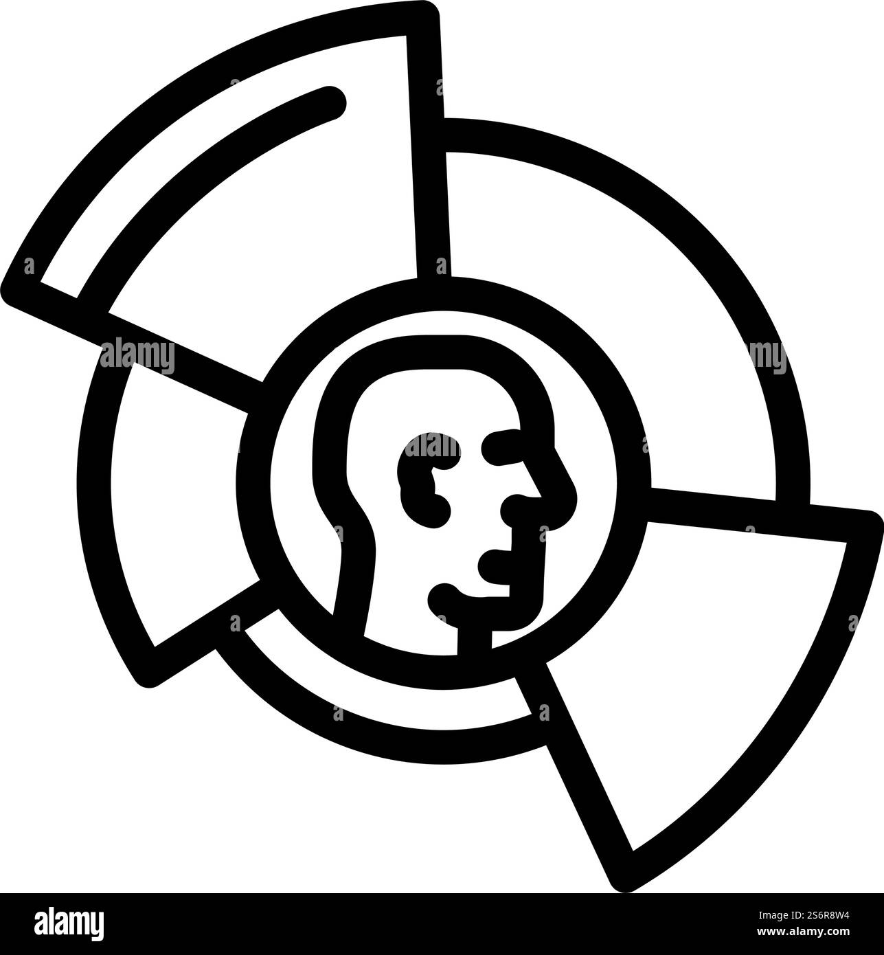 skills leader line icon vector. skills leader sign. isolated contour ...