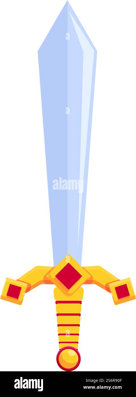 Medieval sword icon cartoon vector. King knight sword. Weapon blade ...