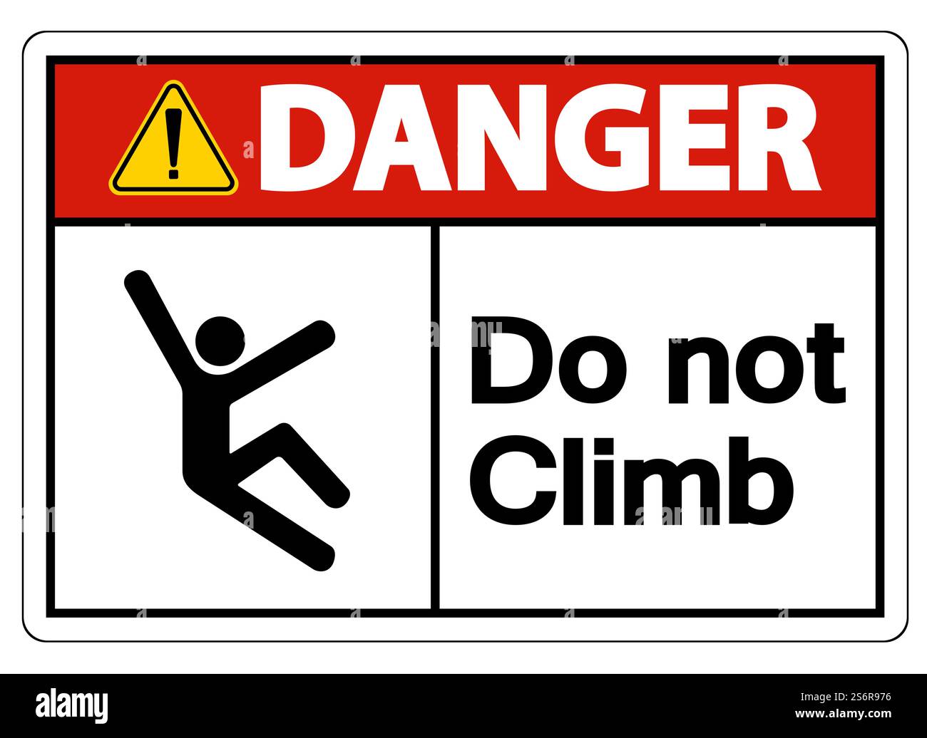 Danger Do Not Climb Symbol Sign on White Background Stock Vector Image ...