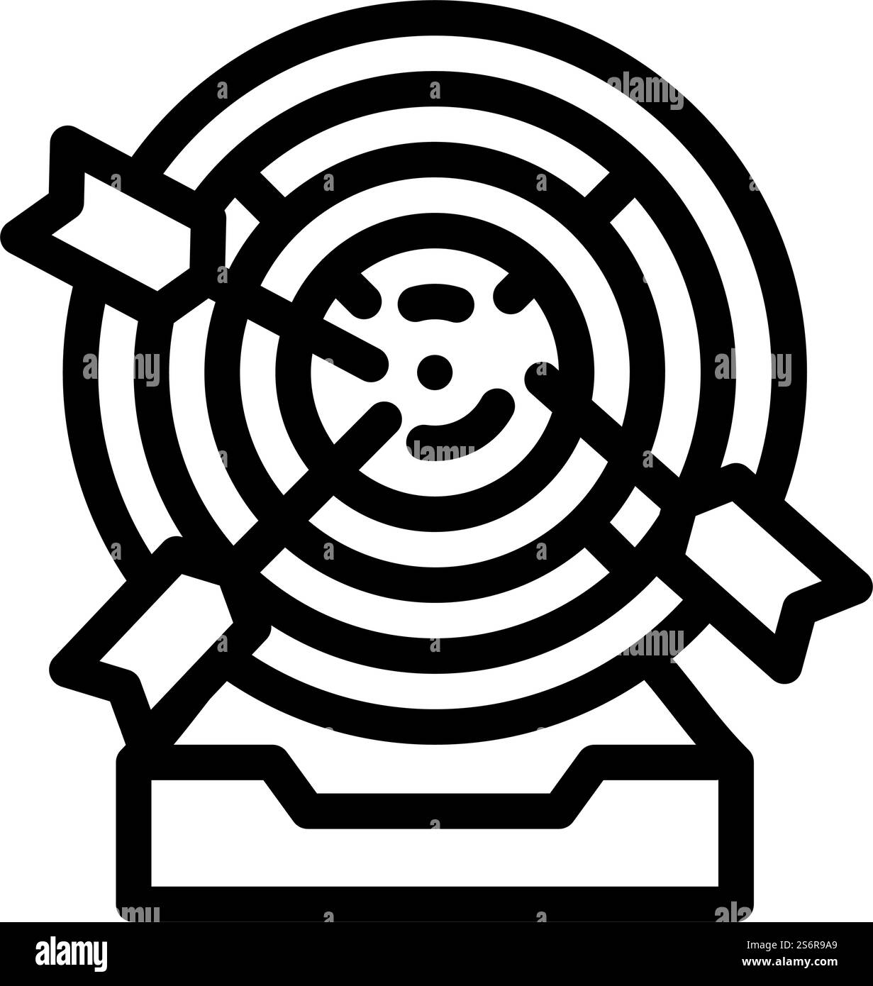 purpose targeting line icon vector. purpose targeting sign. isolated ...