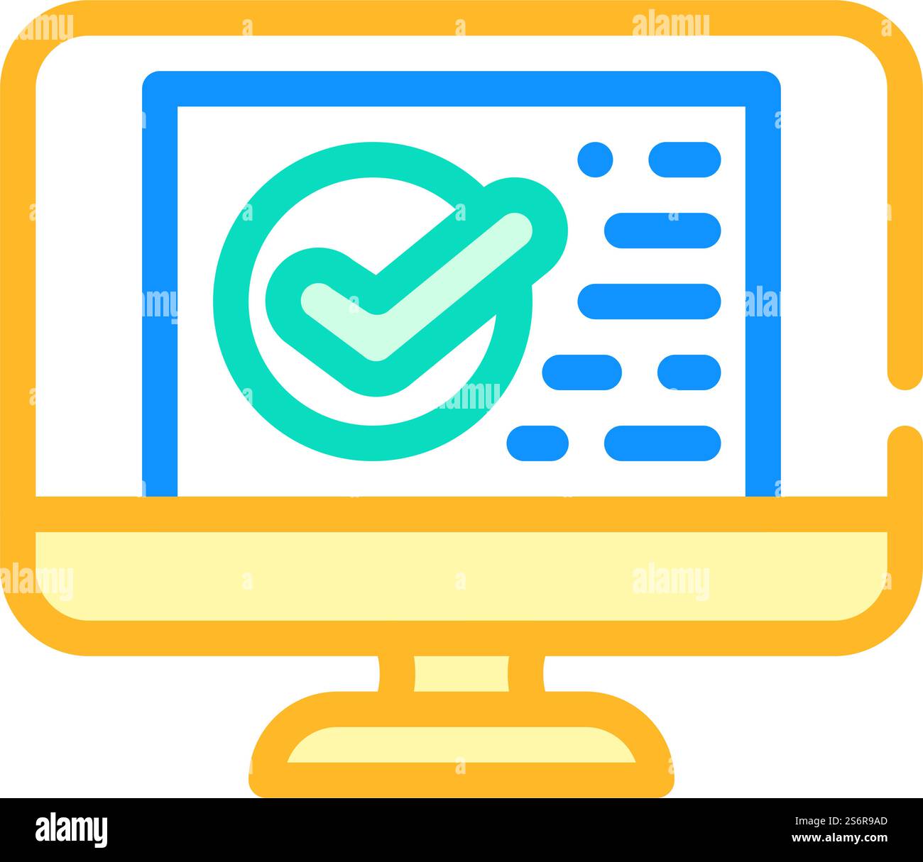 monitor digital compliance color icon vector. monitor digital ...