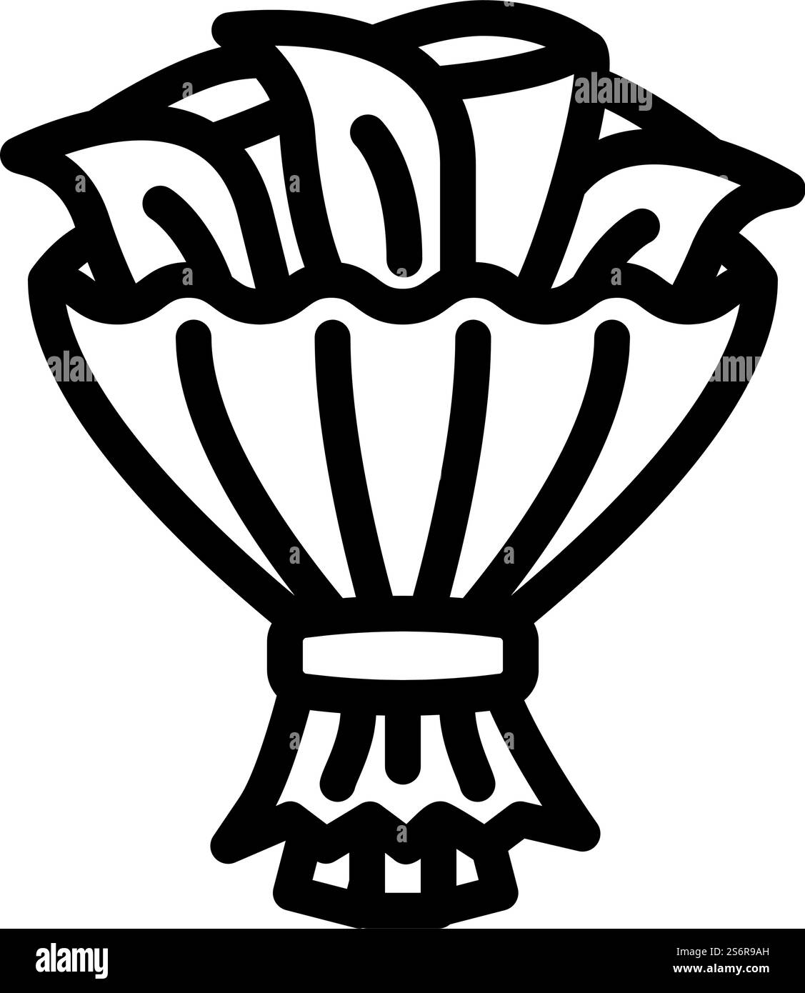 bouquet flower line icon vector. bouquet flower sign. isolated contour ...