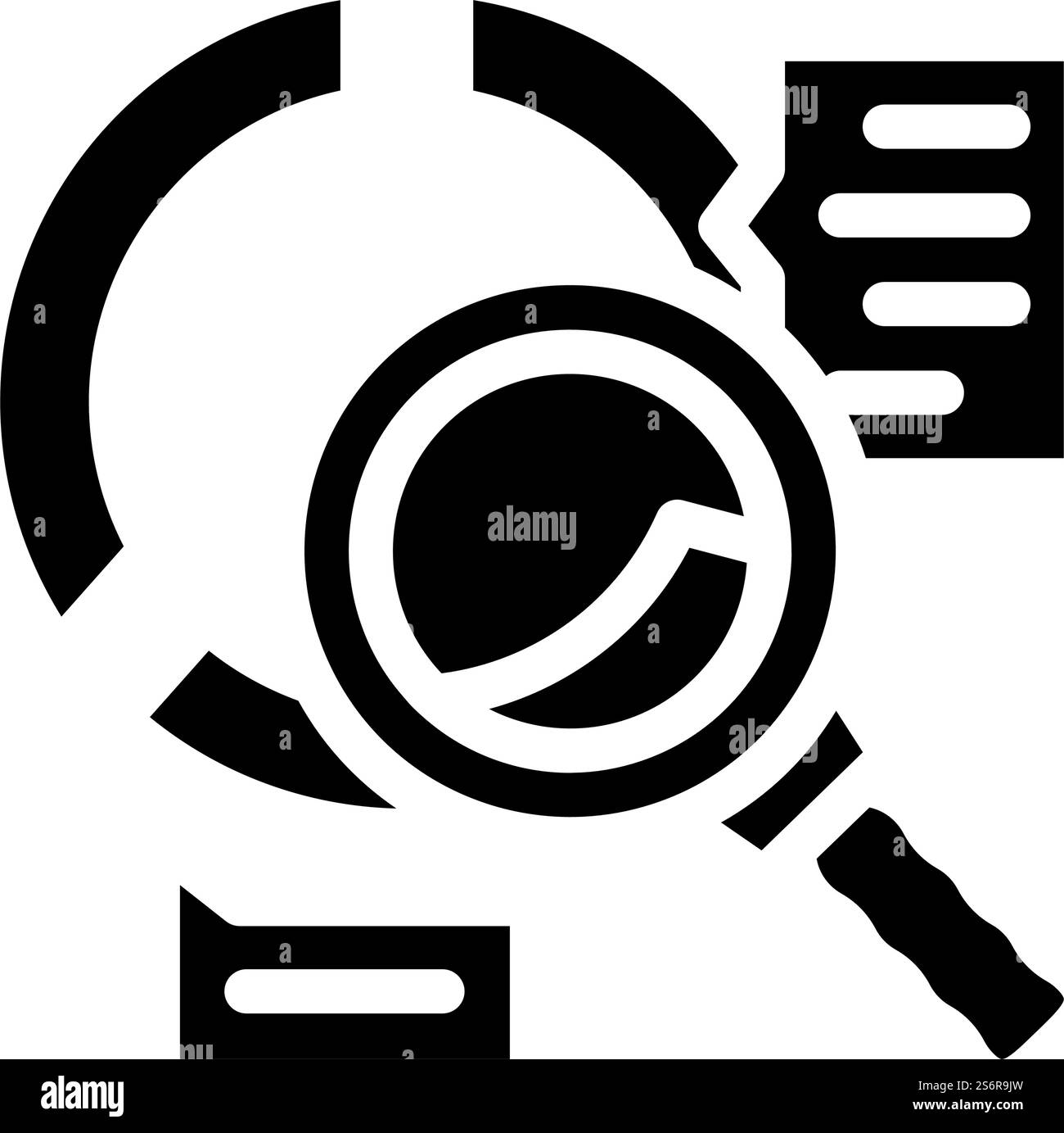research chart glyph icon vector. research chart sign. isolated contour ...