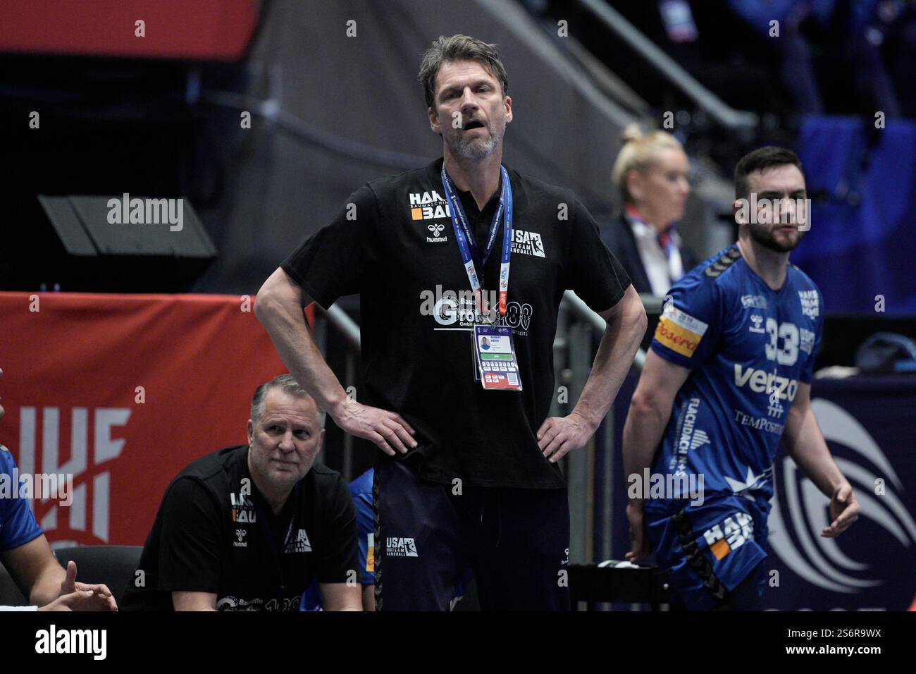 Fornebu 20250117. USA coach Robert Hedin during the World Championship ...
