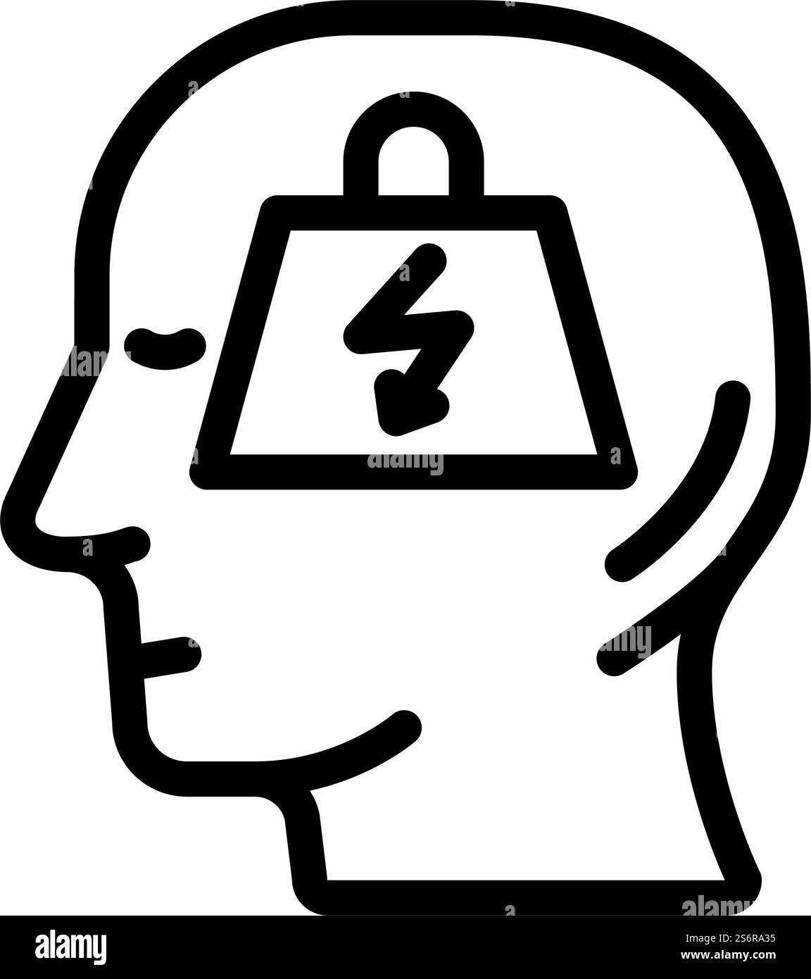 stress treatment line icon vector. stress treatment sign. isolated ...