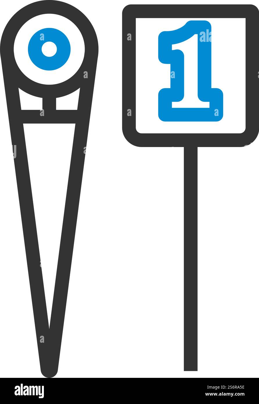 American Football Sideline Markers Icon. Editable Bold Outline With ...