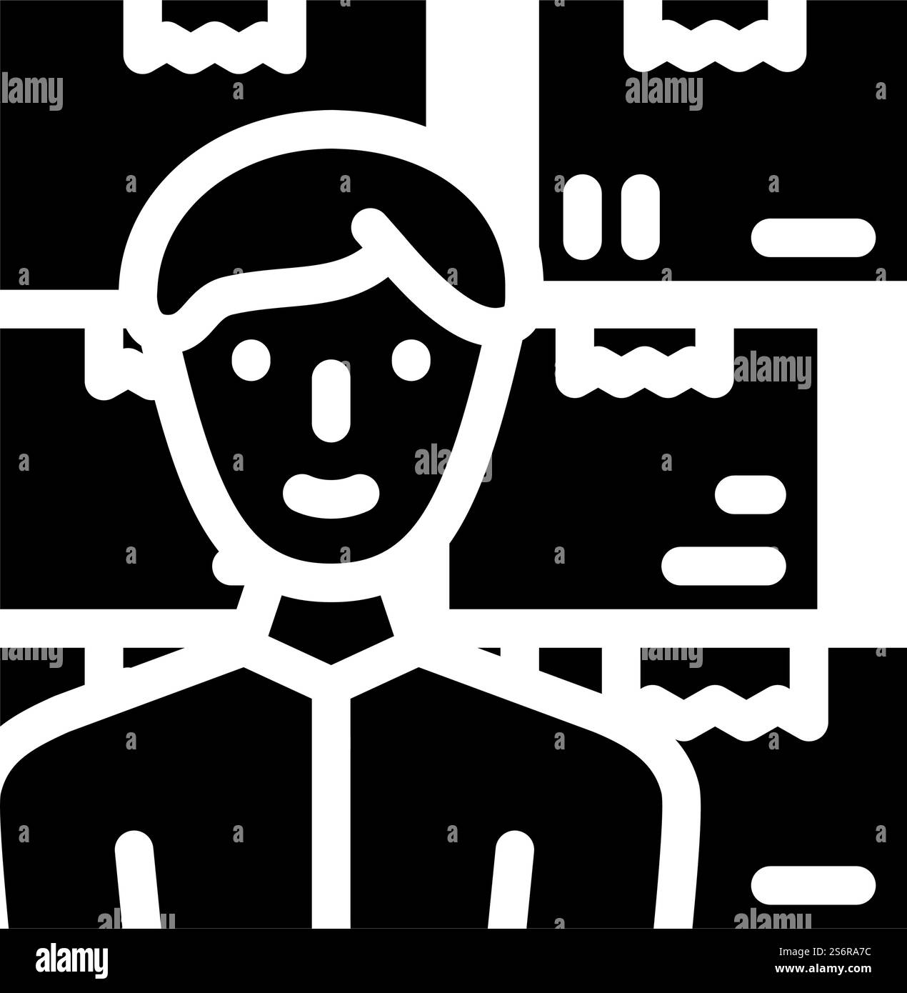 wholesale salesman glyph icon vector. wholesale salesman sign. isolated ...