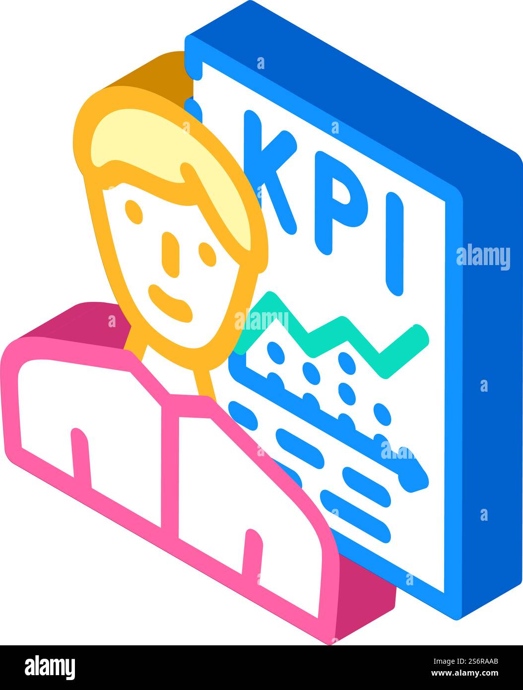 kpi seller isometric icon vector. kpi seller sign. isolated symbol ...