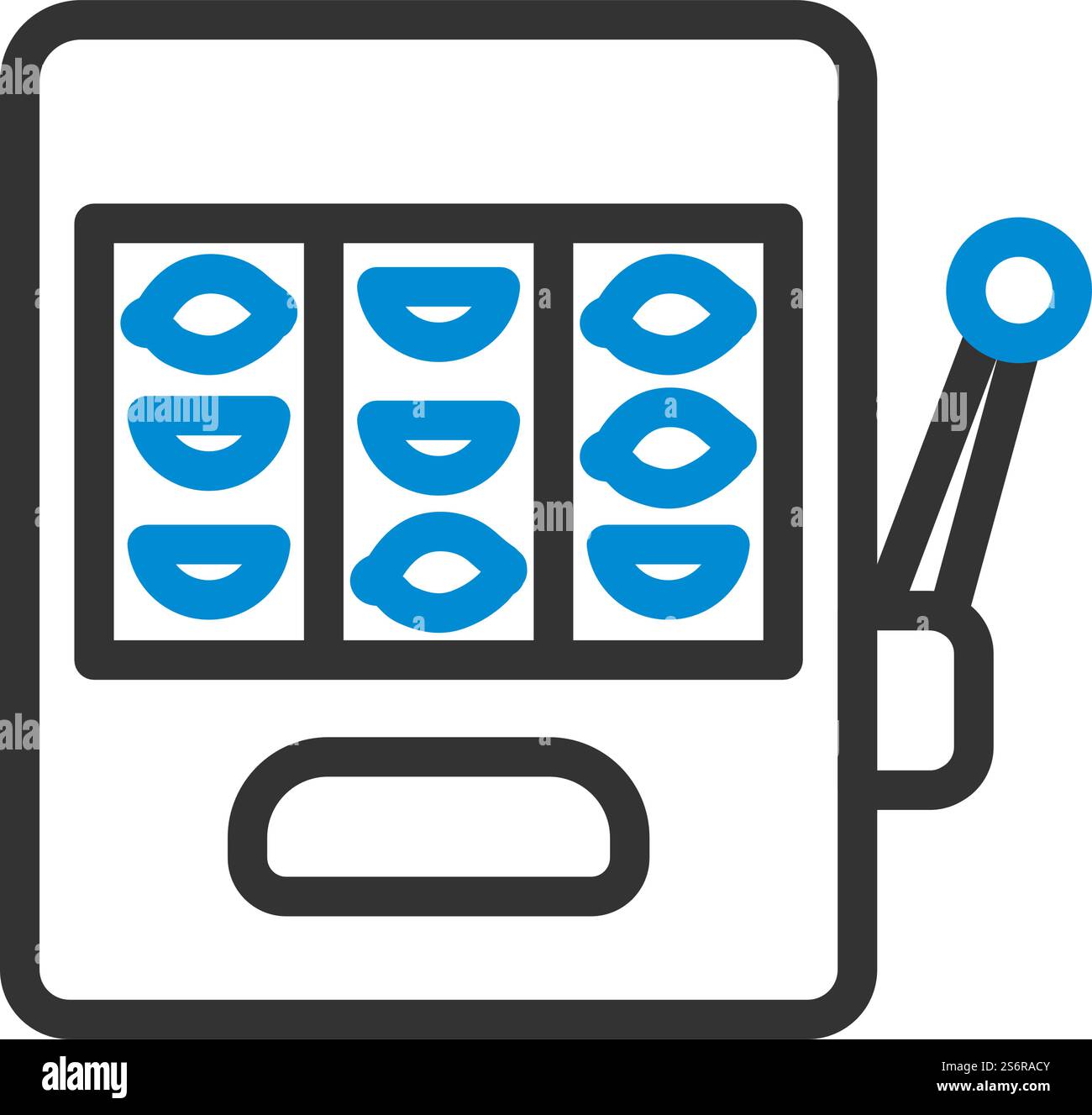 One-armed Bandit Icon. Editable Bold Outline With Color Fill Design ...