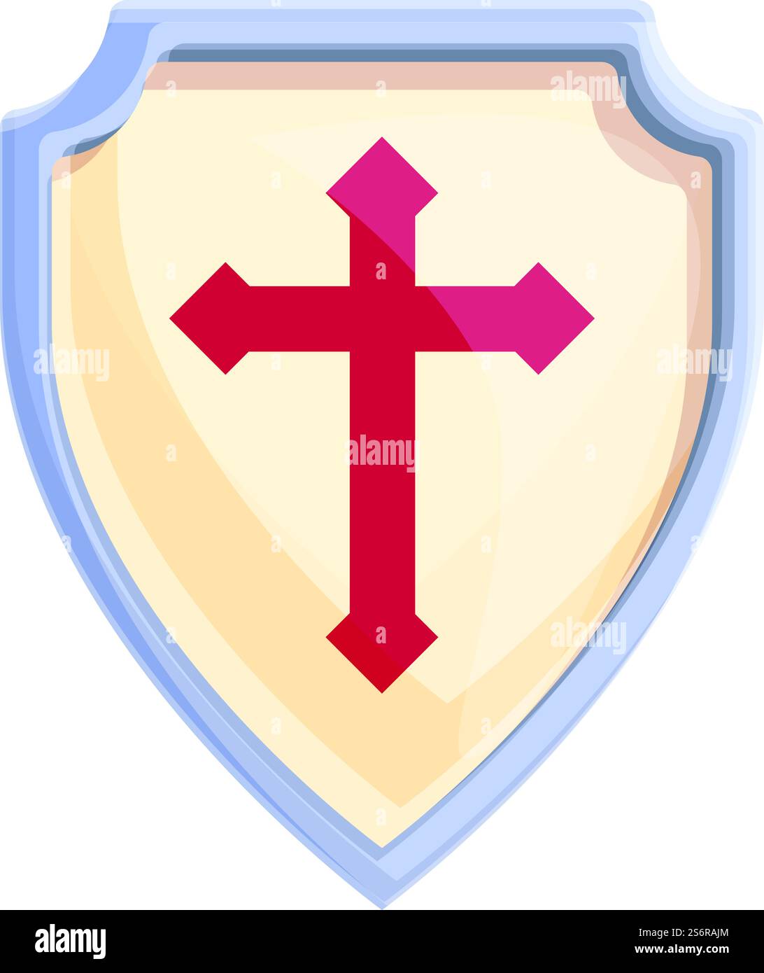 Knight shield icon cartoon vector. Metal arms coat. Steel medieval ...