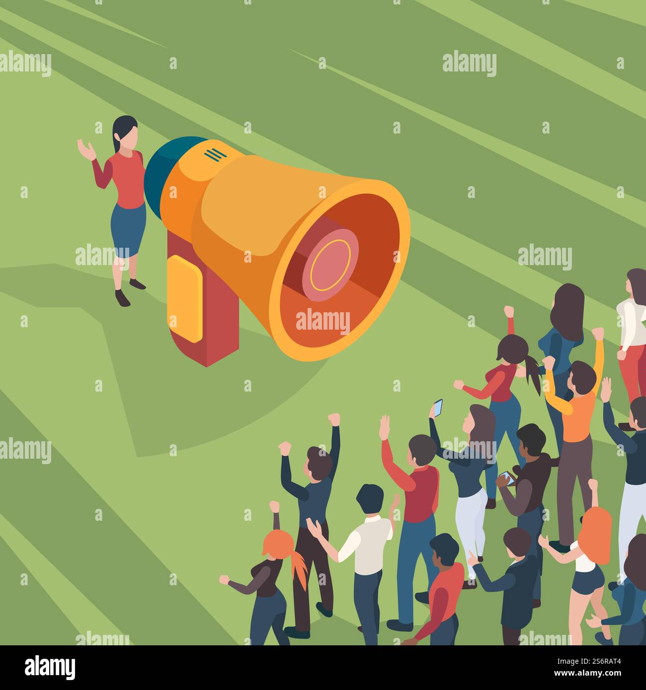 Crowd scream Stock Vector Images - Alamy