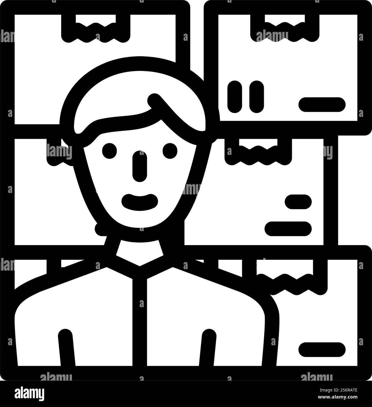 wholesale salesman line icon vector. wholesale salesman sign. isolated ...