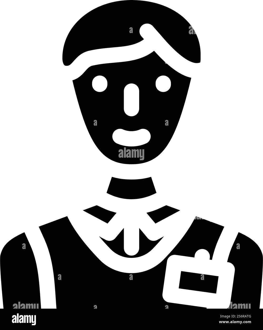 salesman store glyph icon vector. salesman store sign. isolated contour ...