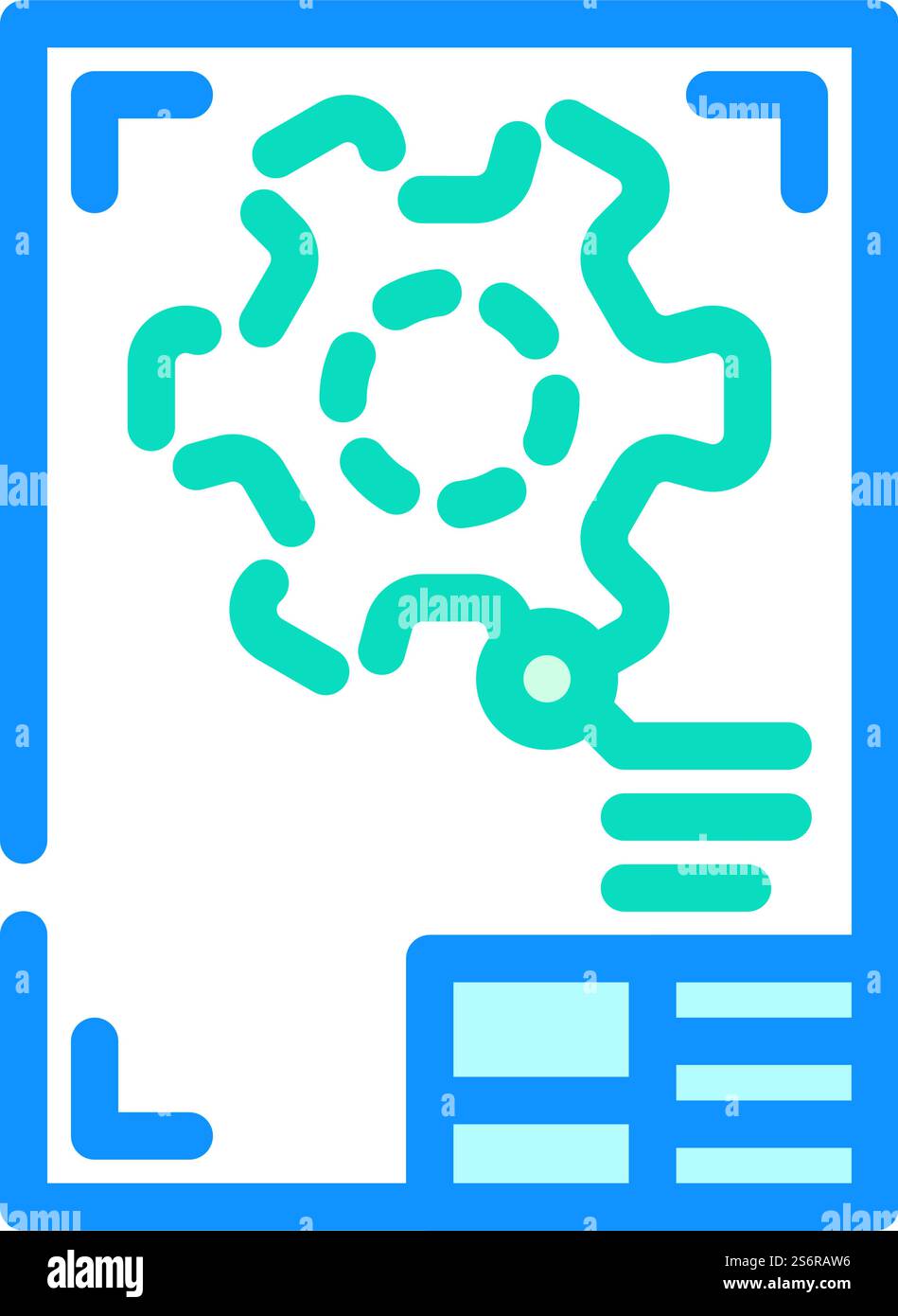 drawing digital document color icon vector. drawing digital document sign. isolated symbol ...