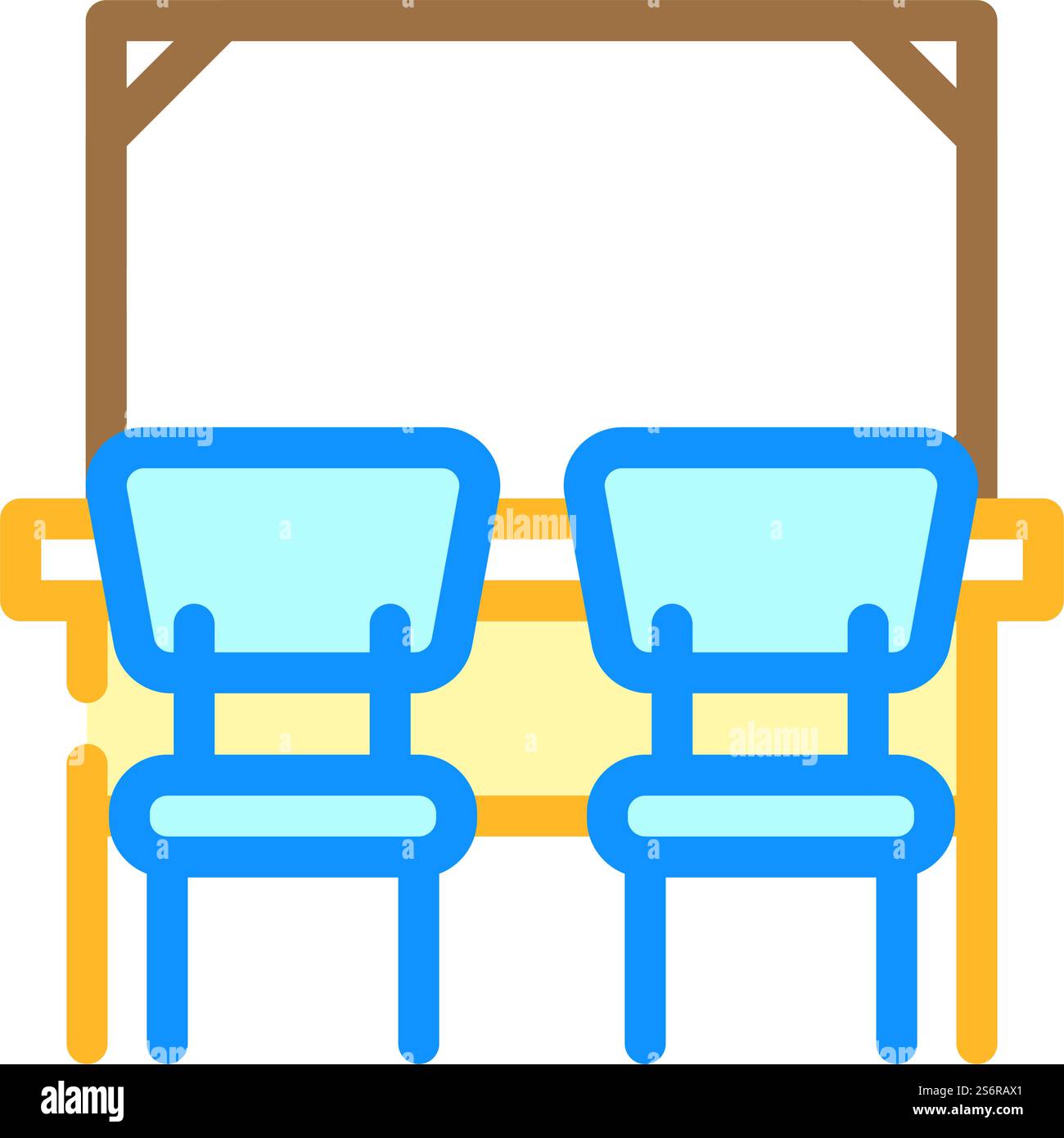 classroom with desk and chair color icon vector. classroom with desk ...