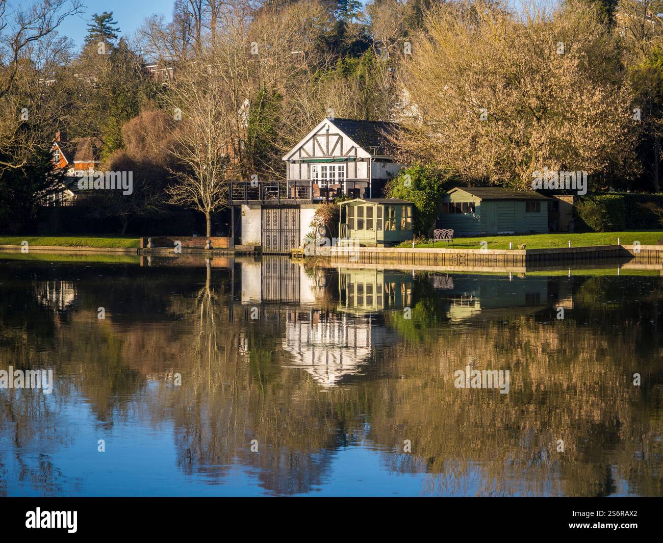 Boat House on the River Thames, Caversham, Reading, Berkshire, England ...