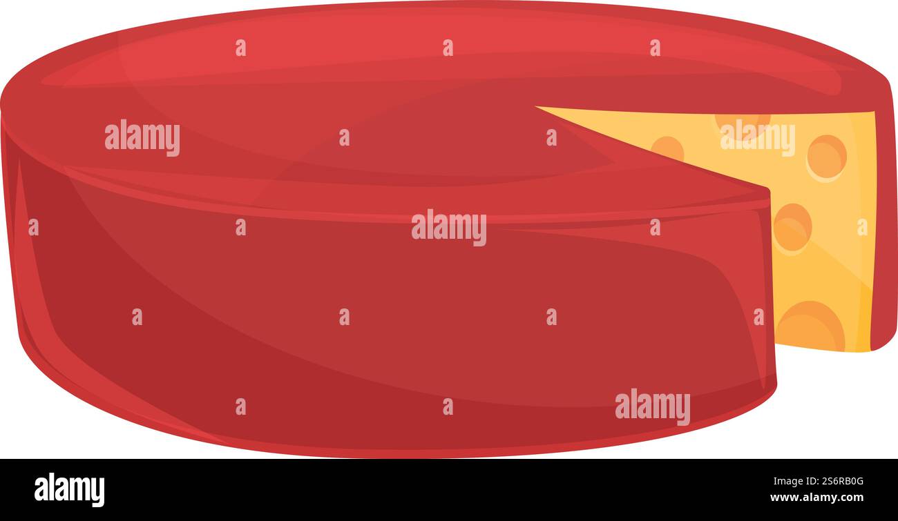 Cheese wheel icon cartoon vector. Round cheddar. Swiss cheese wheel ...