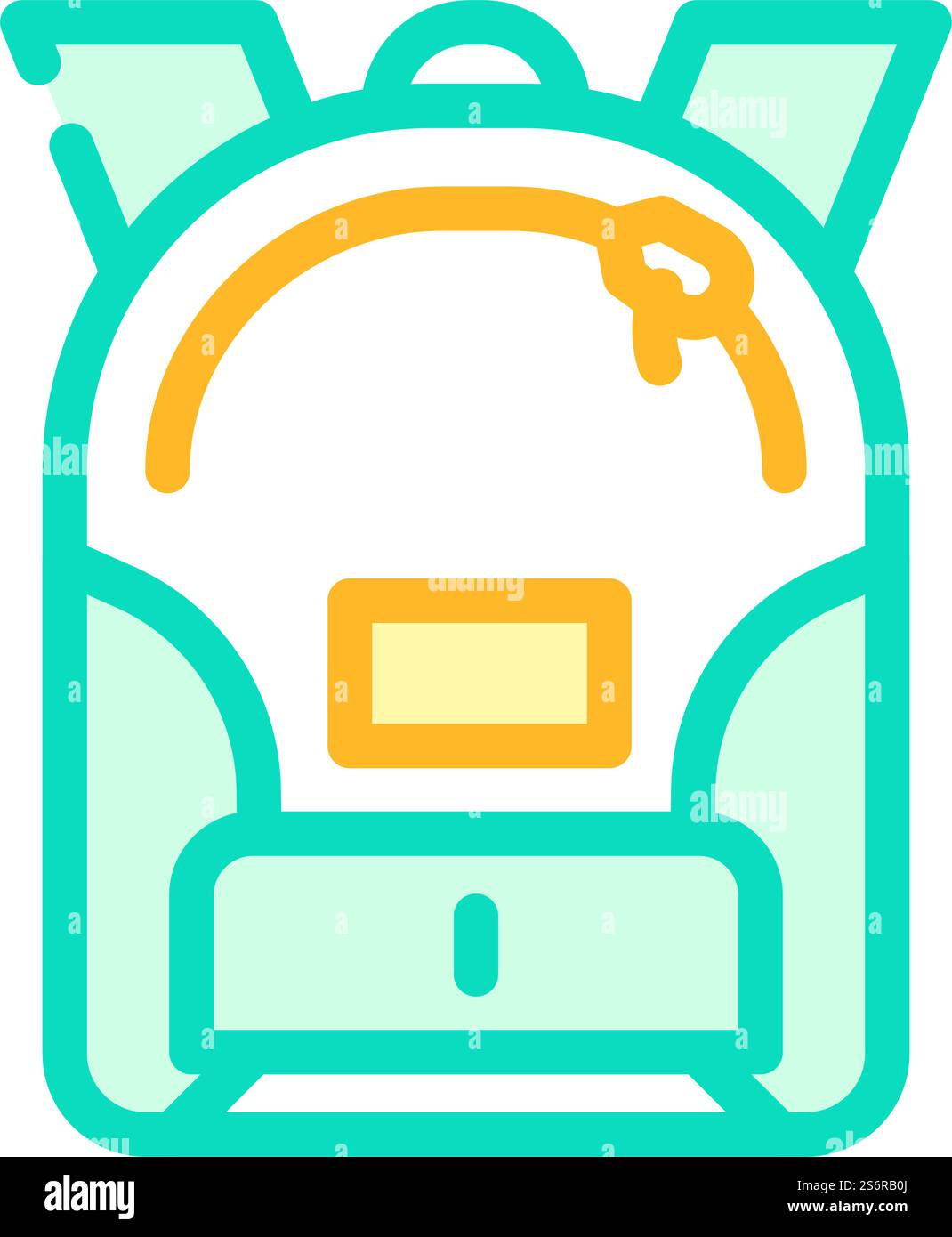 backpack bag color icon vector. backpack bag sign. isolated symbol ...