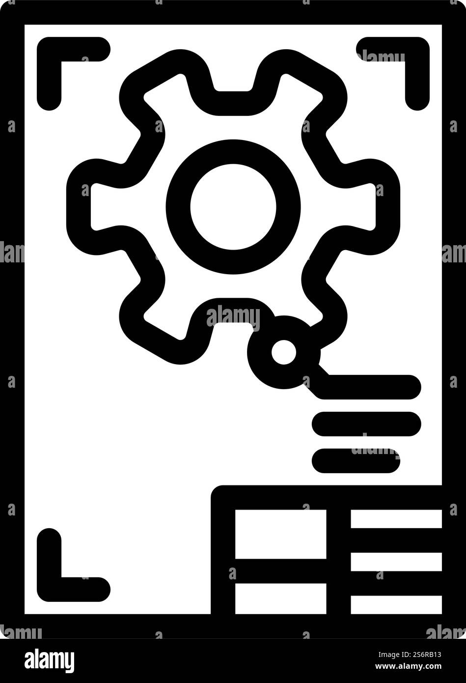drawing digital document line icon vector. drawing digital document ...